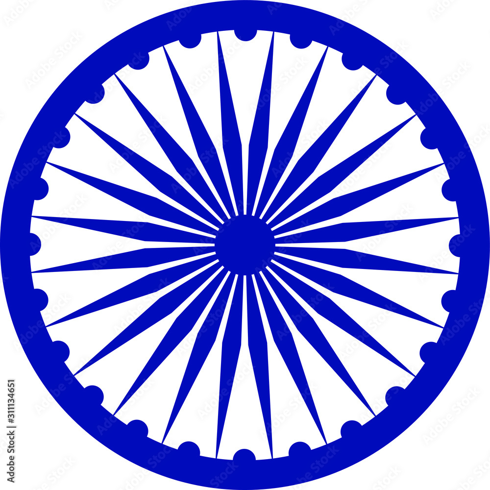 illustration vector icon of ashoka chakra easy to use and edit Stock ...