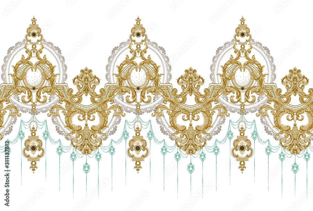 Decorative elegant luxury design.Vintage elements in baroque, rococo ...