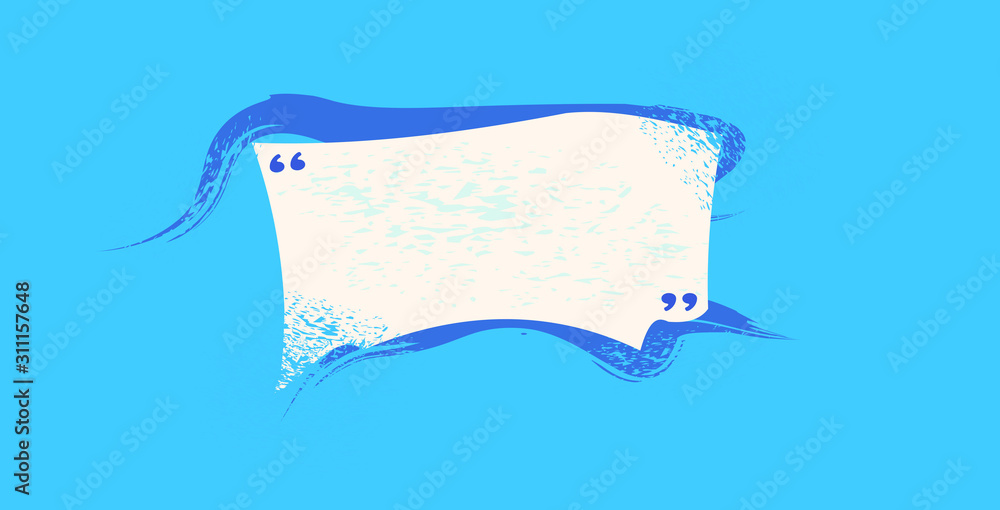 retro empty speech textbox or think banner communication quote template ...