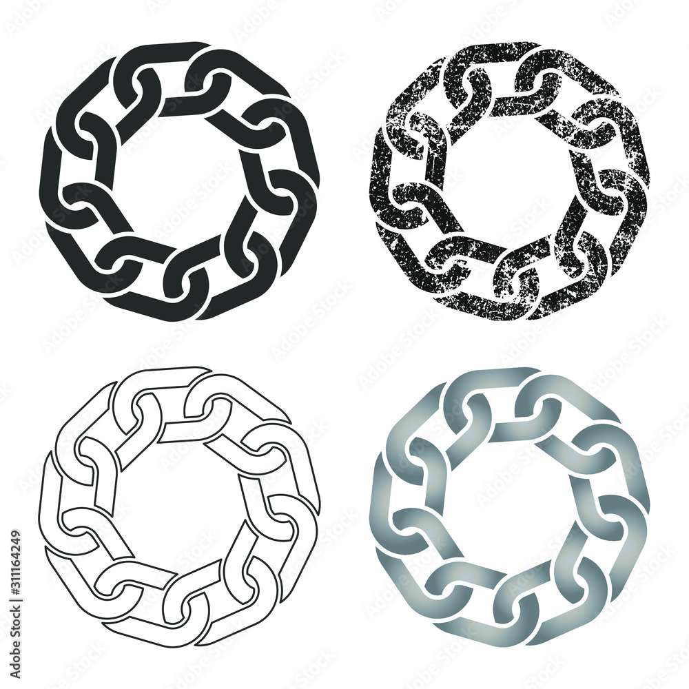 Chain Link Circle Vector