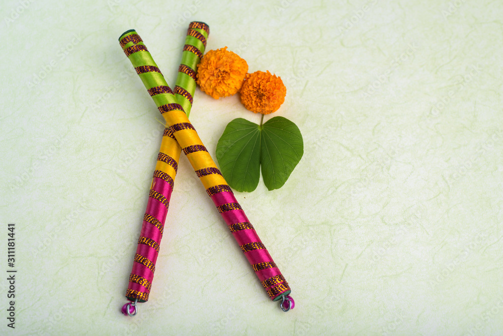 Indian Festival Dussehra, showing golden leaf (Bauhinia racemosa) and ...