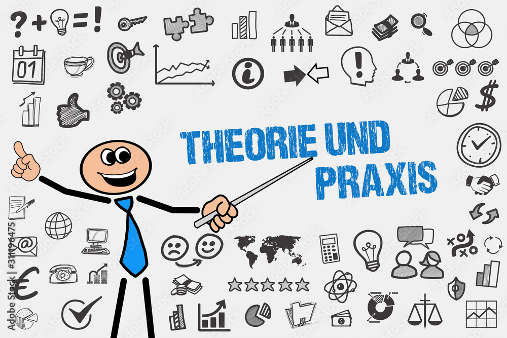 Theorie und Praxis Stock Illustration | Adobe Stock
