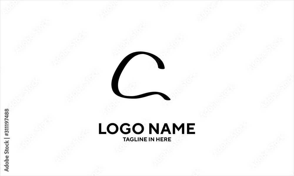 The concept of the logo with the initials letter C is a simple ...