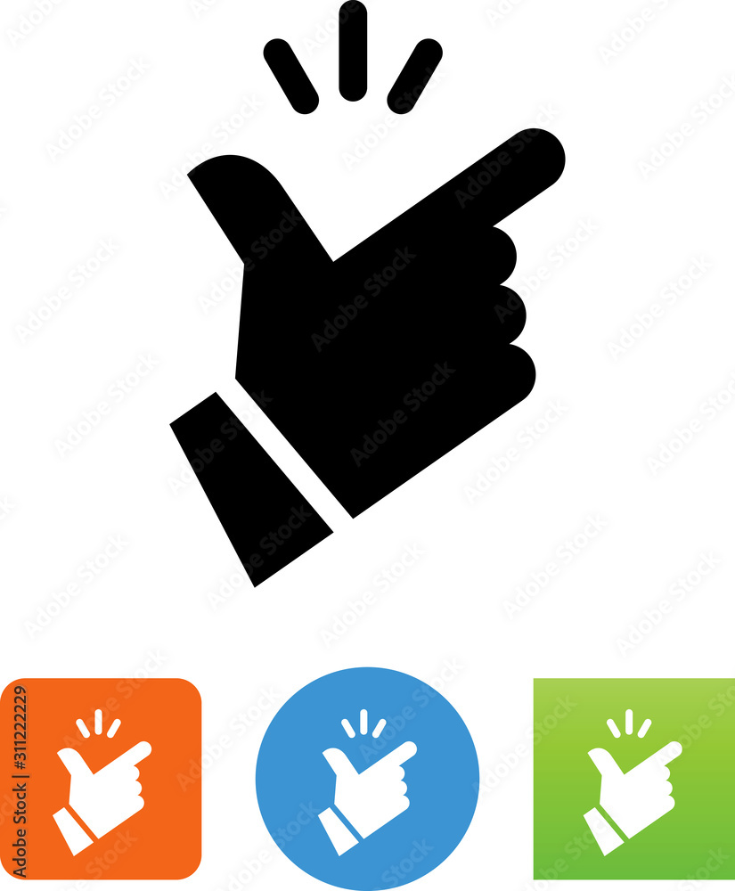 Fingers Snapping Hand Gesture Vector Icon Stock Vector | Adobe Stock