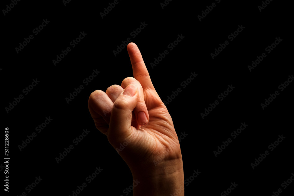 Hand Showing Sign of J Alphabet in American Sign Language (ASL ...