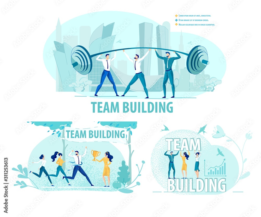 Team Building. Employees Learning to Be Supportive Stock Vector | Adobe ...