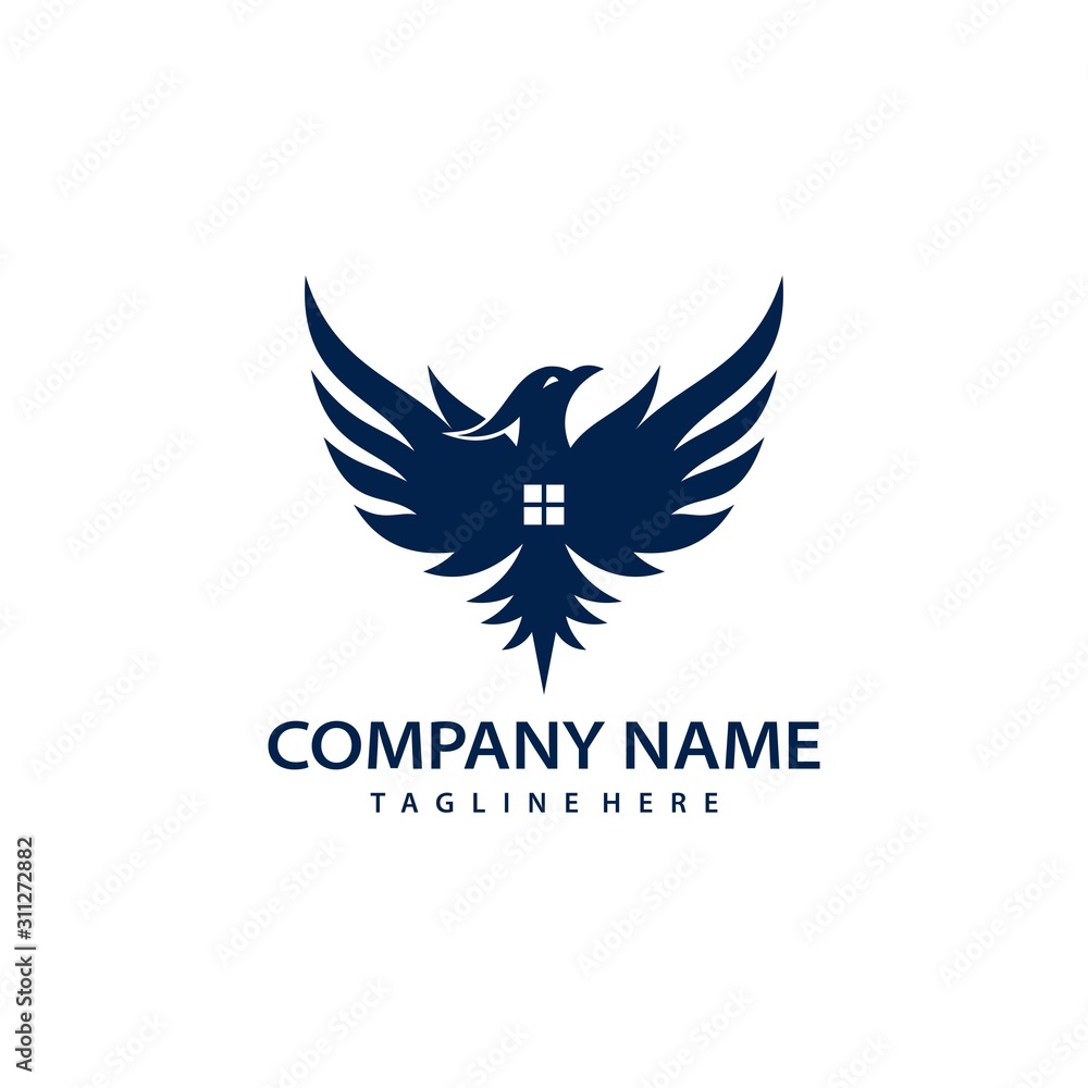 house phoenix logo Stock Vector | Adobe Stock