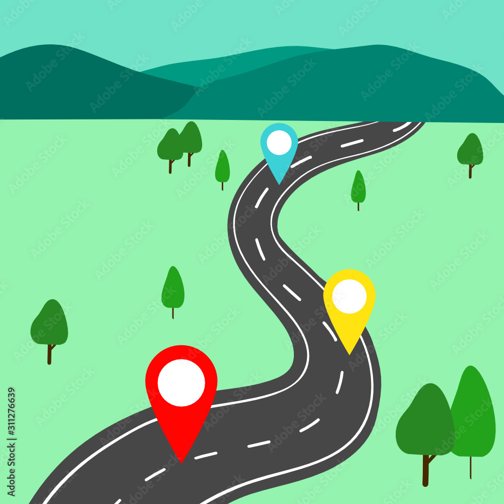 Zigzag Road Cartoon