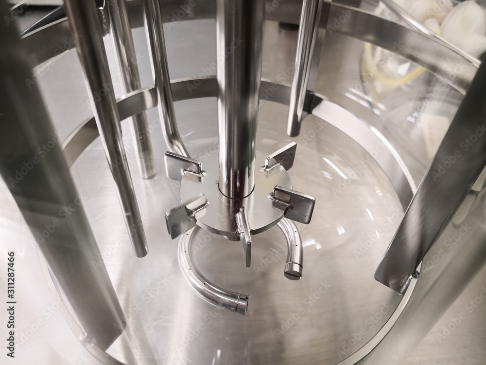 Metal stirring part inside a small laboratory scale reactor for ...