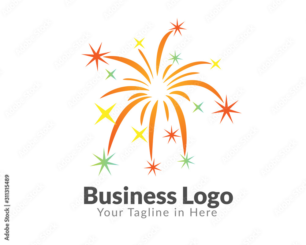 firework logo design inspiration Stock Vector | Adobe Stock