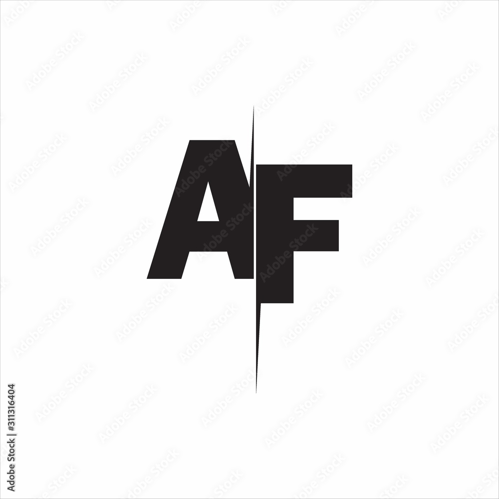 AF Logo Letters white background Stock Vector | Adobe Stock