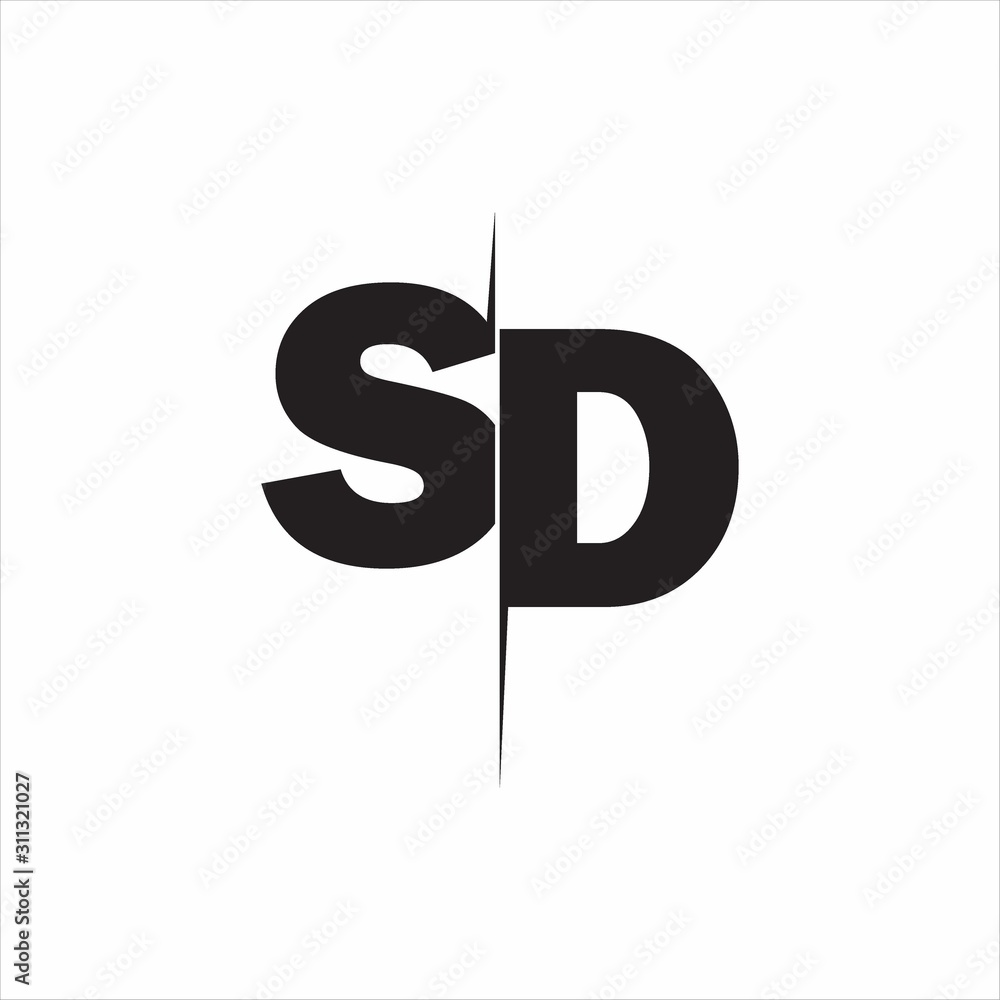 SD Logo Letters white background Stock Vector | Adobe Stock