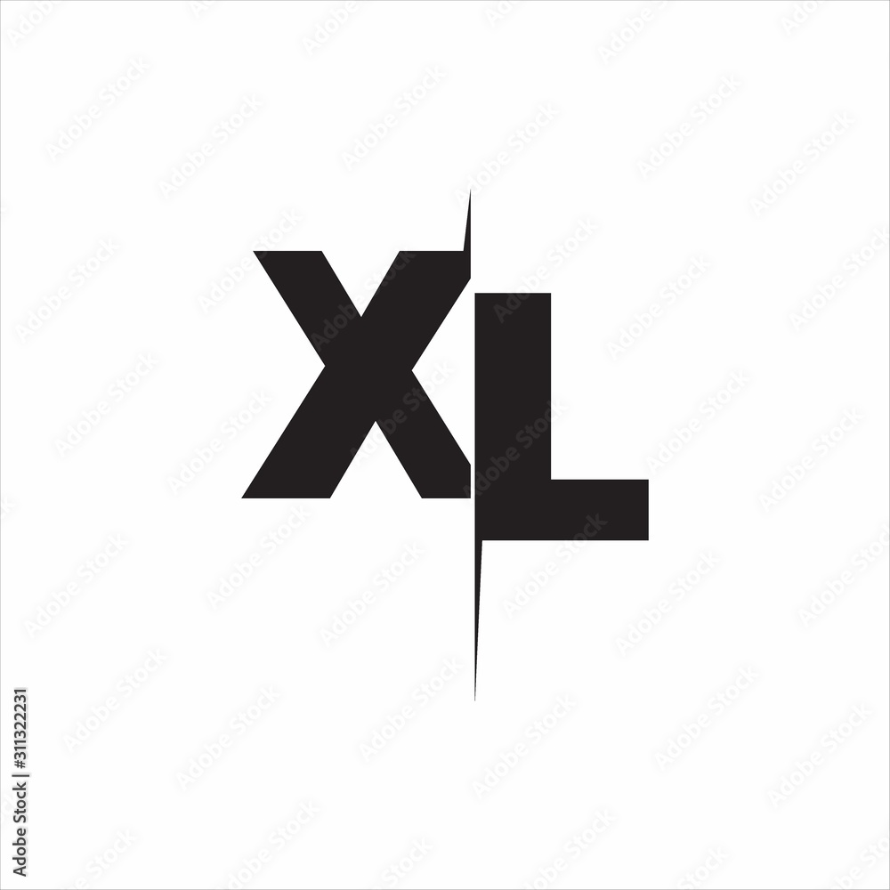 XL Logo Letters white background Stock Vector | Adobe Stock