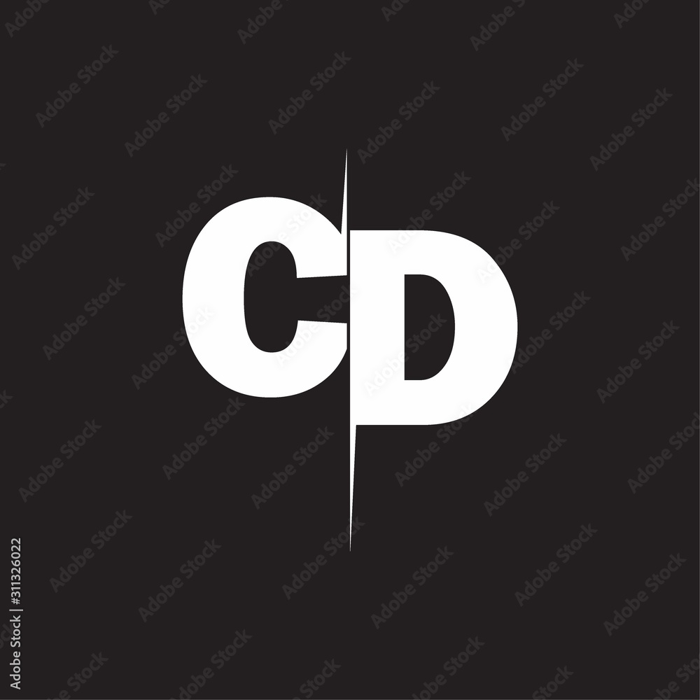 CD Logo Letters black background Stock Vector | Adobe Stock