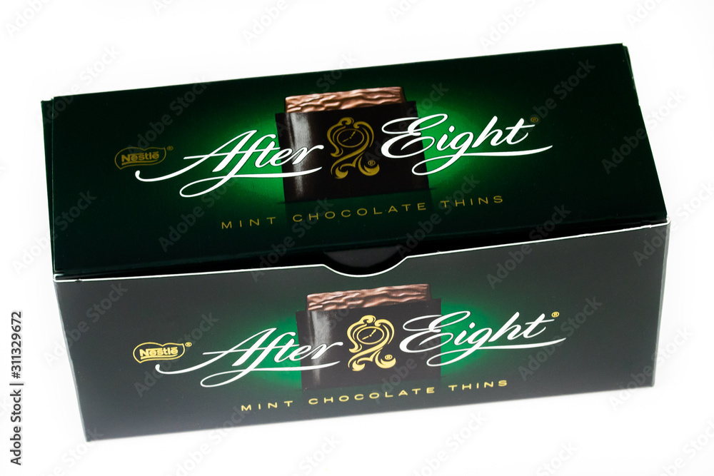 after eight chocolate box made by Nestlé Stock Photo | Adobe Stock