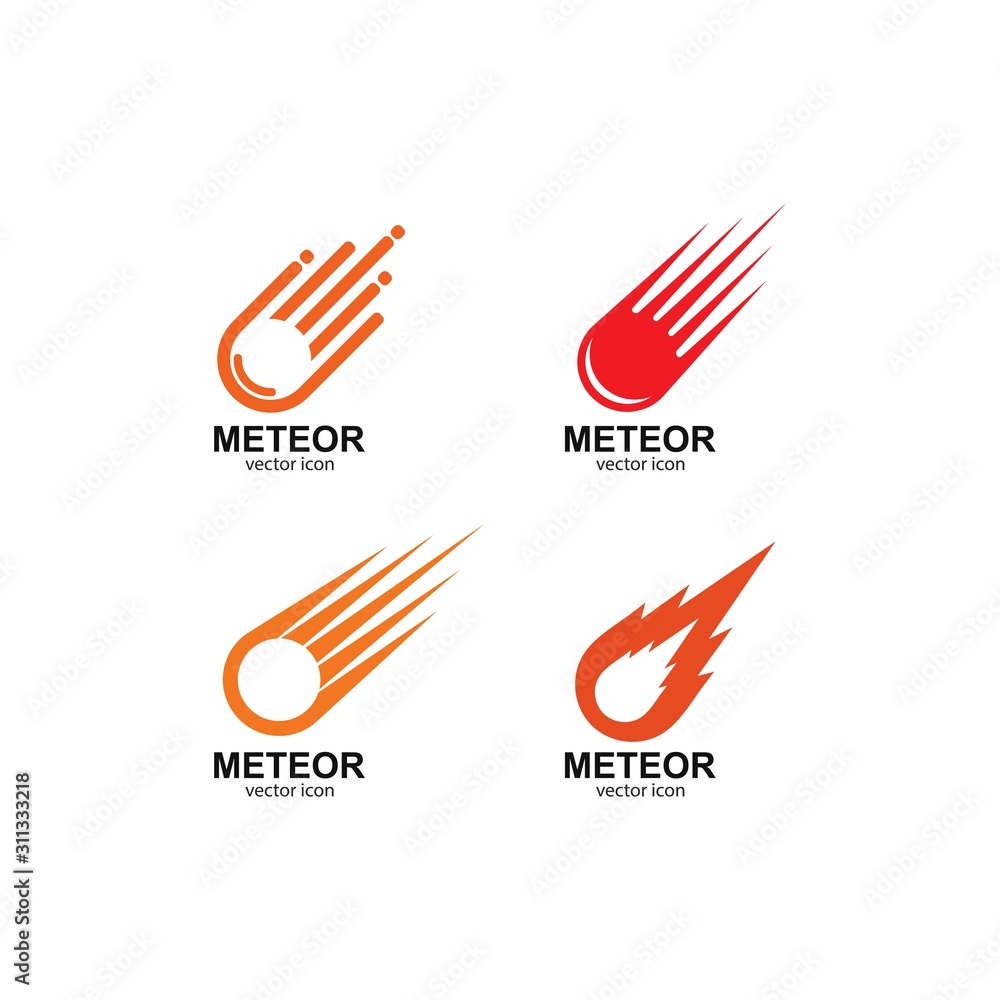 meteor logo vector template design Stock Vector | Adobe Stock