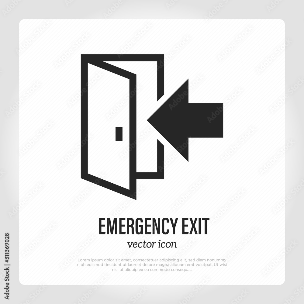 Emergency Exit Door Vector