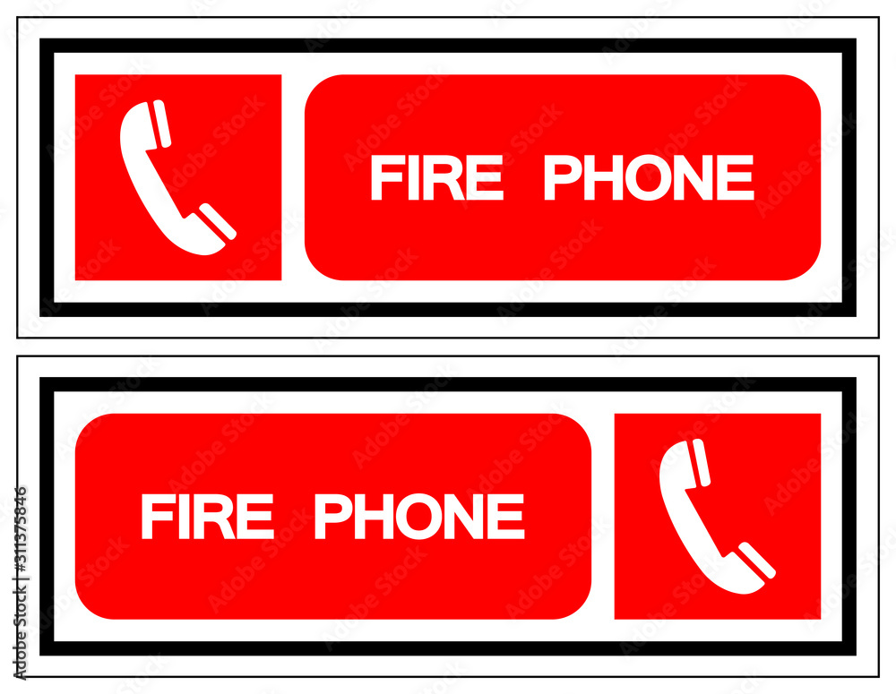 Fire Phone Symbol Sign, Vector Illustration, Isolate On White ...
