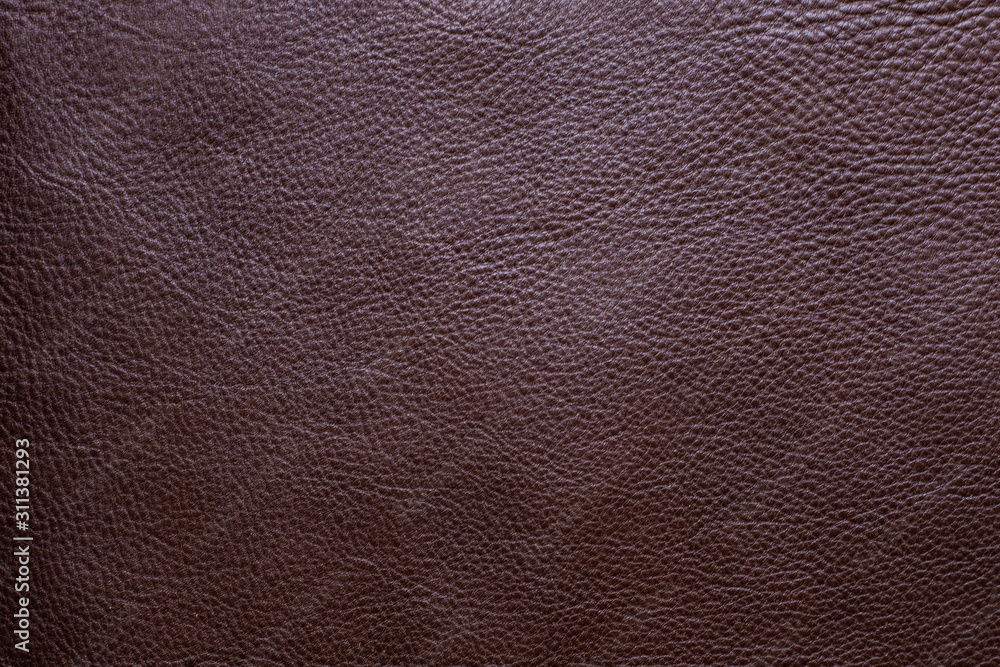 Genuine dark brown full grain leather texture Stock Photo | Adobe Stock