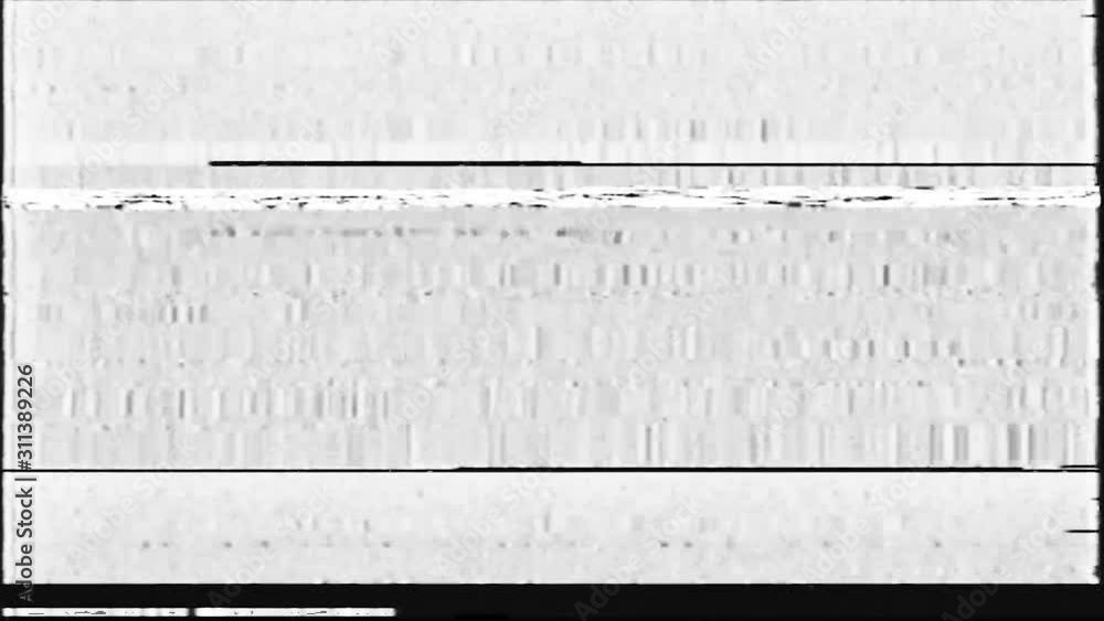 VHS Glitches and Static Noise. TV Noise Footage, analog signal with bad ...