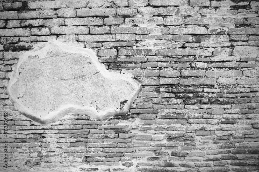 Wall the style vintage black gray background of old cement brick ...