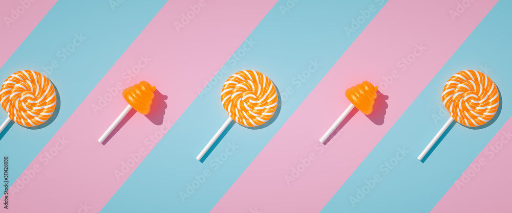 Poop Lollipops on a stick. fake news or shit happens minimal concept ...
