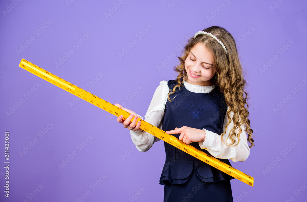 math lesson. Education and knowledge. small girl back to school. STEM ...