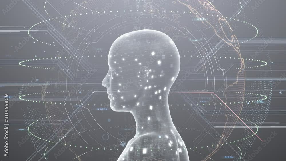 AI, Artificial intelligence digital brain big data deep learning computer technologies concepts ...