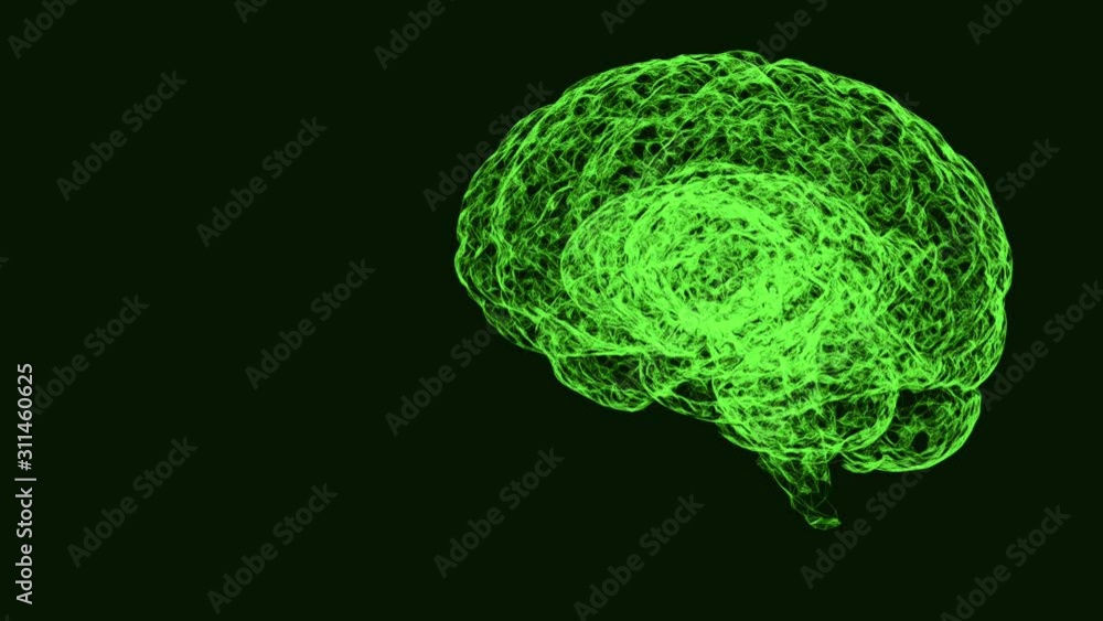 Vidéo Stock Concept for brain functions and activity. Brain hologram ...