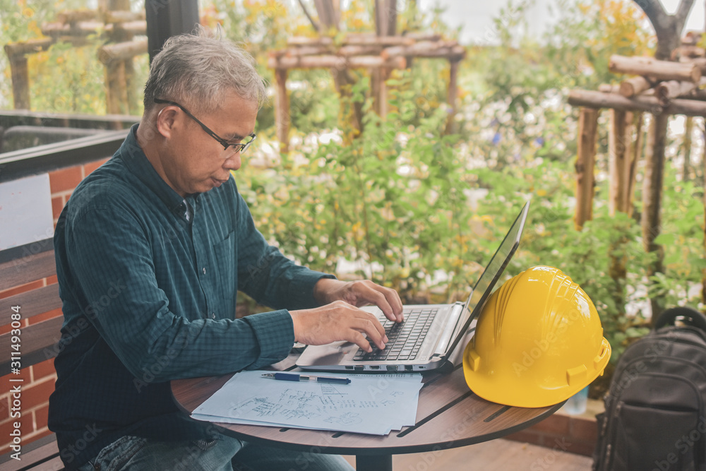 Engineering using computer working check building construction by ...