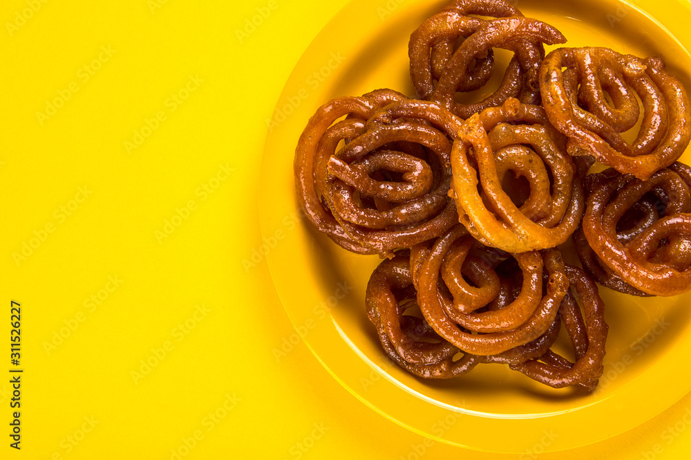 Indian sweet jalebi, indian dessert jalebi or imarti or imarati or ...