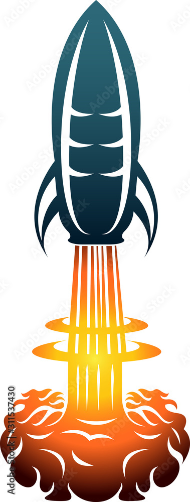 rocket launch logo Stock Illustration | Adobe Stock