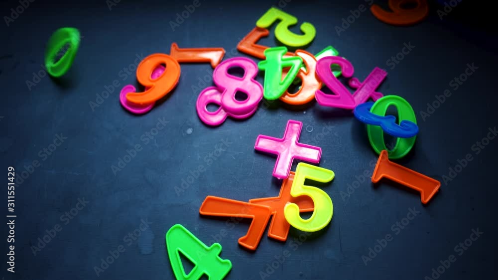 Numbers falling mathematics background Stock Video | Adobe Stock
