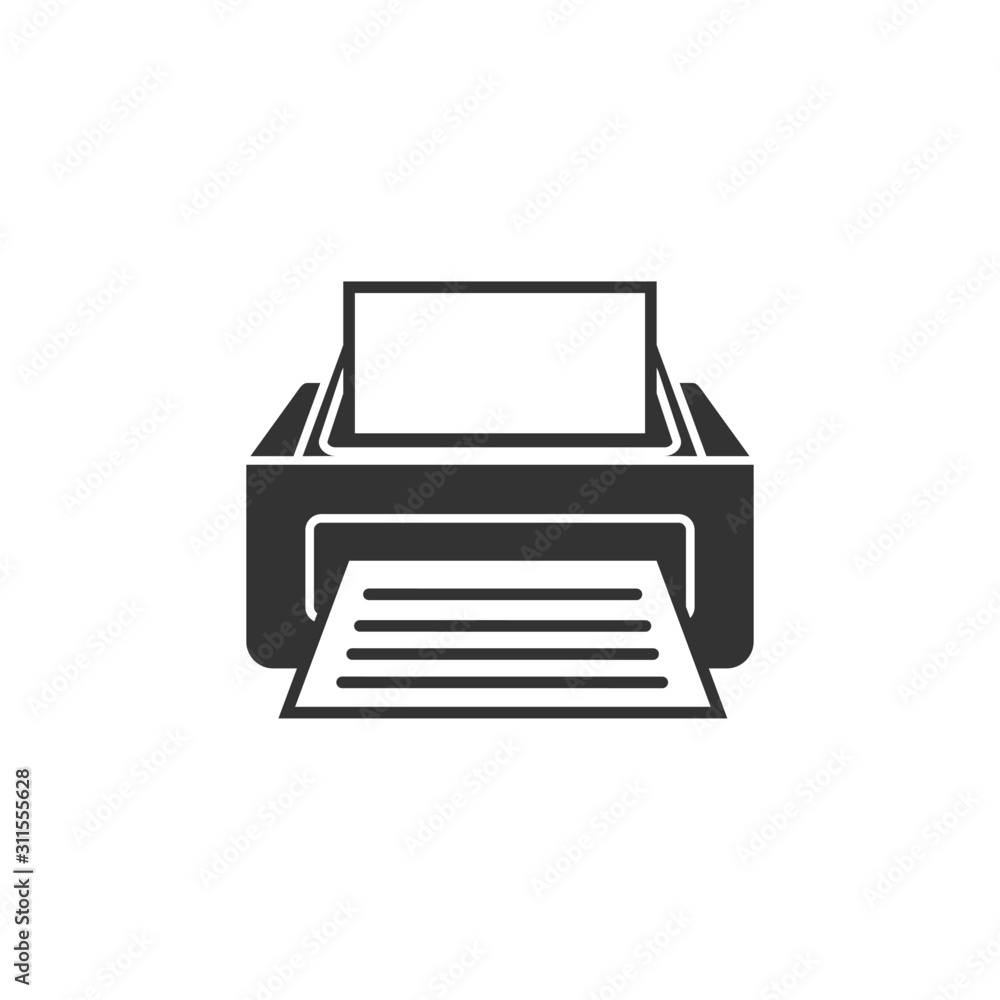 Printer icon template color editable. Printer symbol vector sign ...