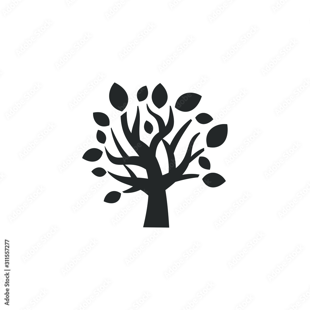 Tree icon template color editable. Tree symbol vector sign isolated on white background ...