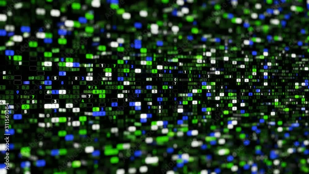 Wideo Stock: Matrix background of digital space with number. Animation ...