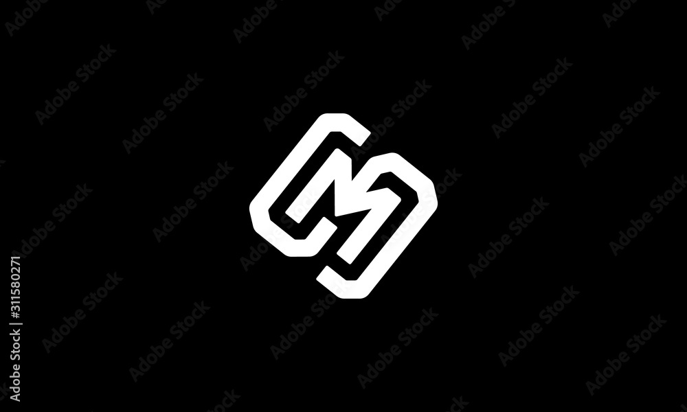 initial letter S and M logo design concept Stock Vector | Adobe Stock