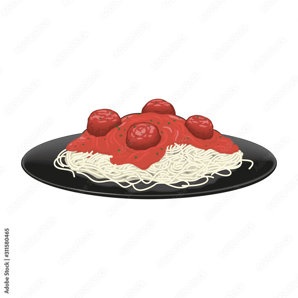 Spaghetti Pasta Packaging Template Isolated on White Background Stock ...