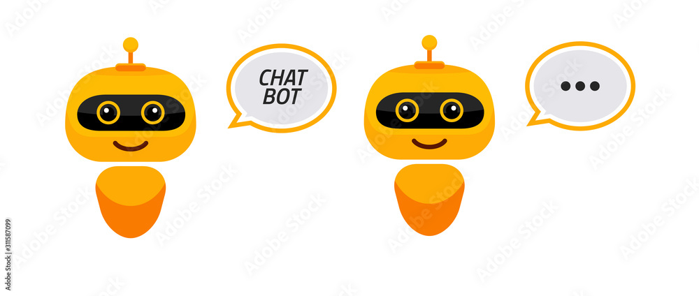 Robot icon. Chat Bot sign for support service concept. Chatbot ...