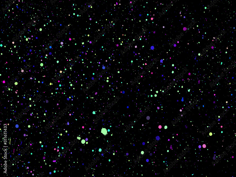 Abstract pattern with color dots and blot. Vector purple,violet glitter ...