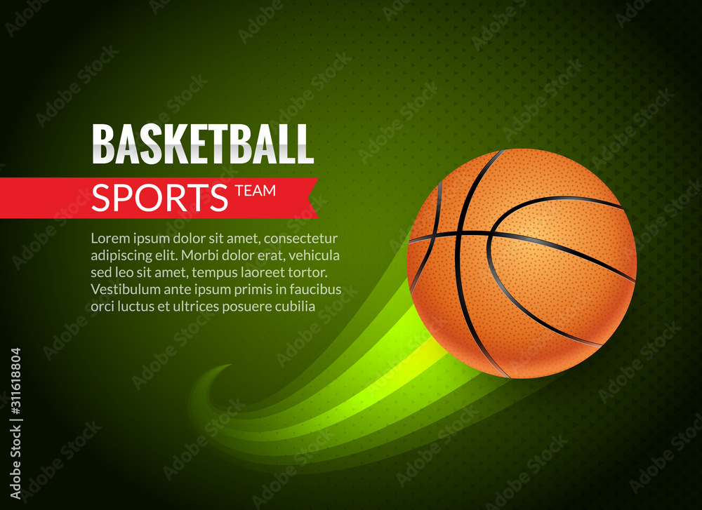 Basketball poster sport flyer. Vector basketball tournament league ...