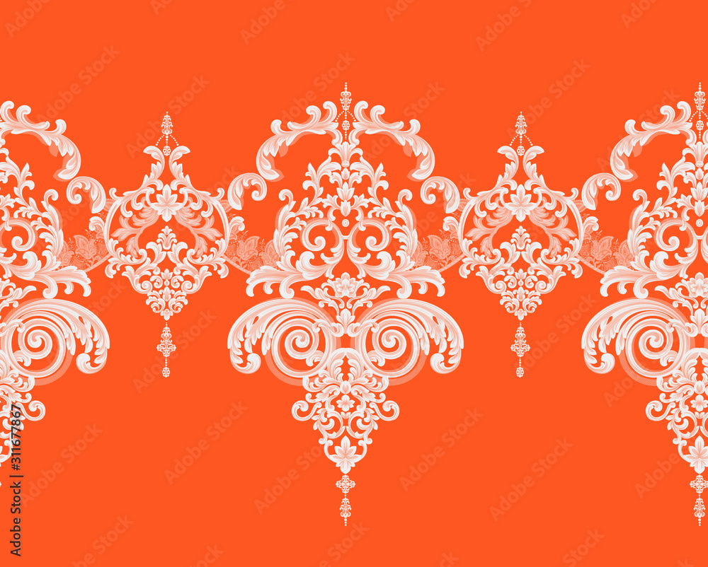 Baroque design, luxury European design，the wallpaper design Stock ...