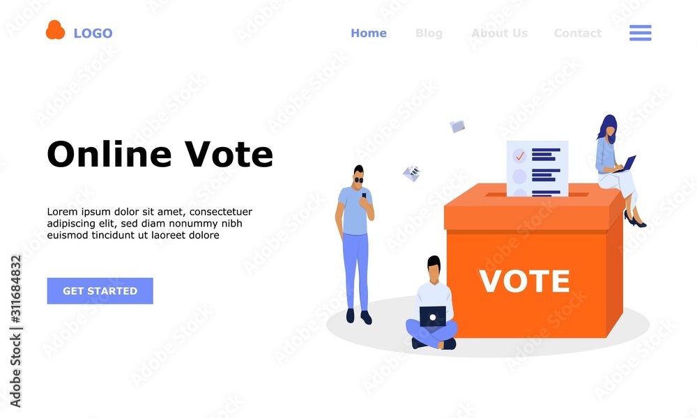 Online Vote Vector Illustration Concept, Suitable for web landing page ...