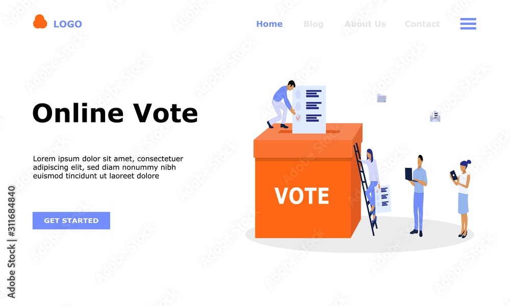 Online Vote Vector Illustration Concept, Suitable for web landing page ...