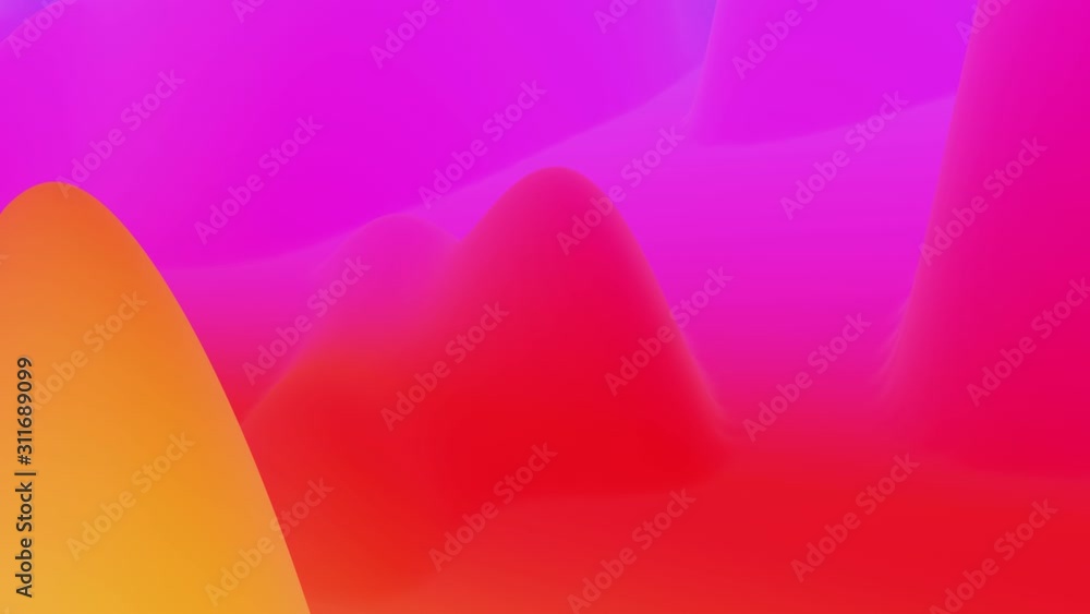 4k seamless loop, abstract fluid red yellow gradients, inner glow wavy surface. Beautiful warm ...