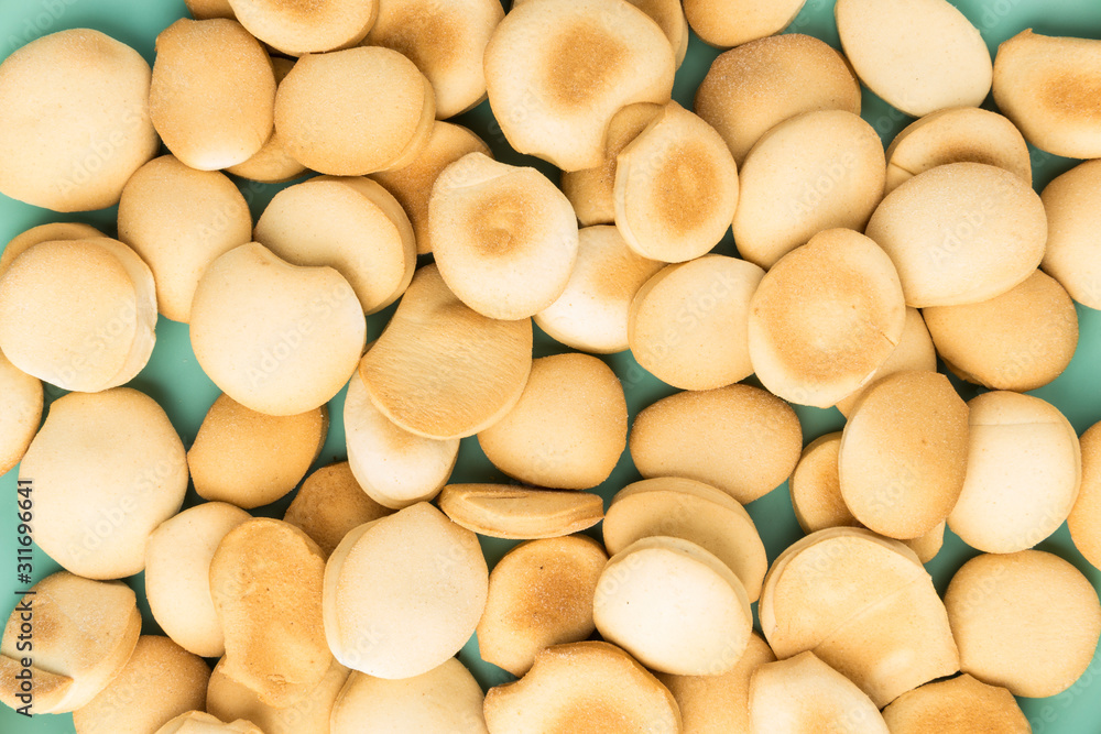 Pile of filipino phillipino plain crunchy traditional paborita crackers ...