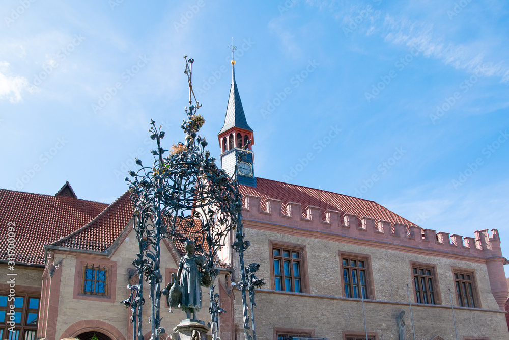 Altes Rathaus in der Stadt Göttingen in Niedersachsen Stock Photo ...