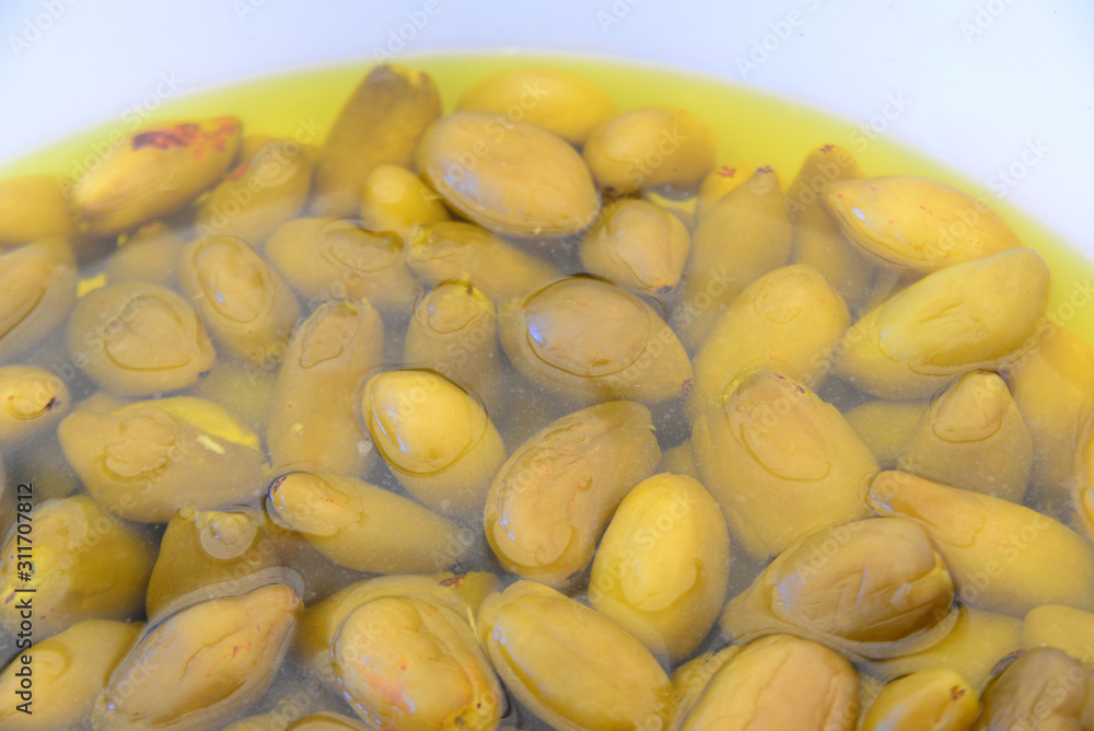 Thailand traditional pickled Madan fruit preserved in syrup Stock Photo ...