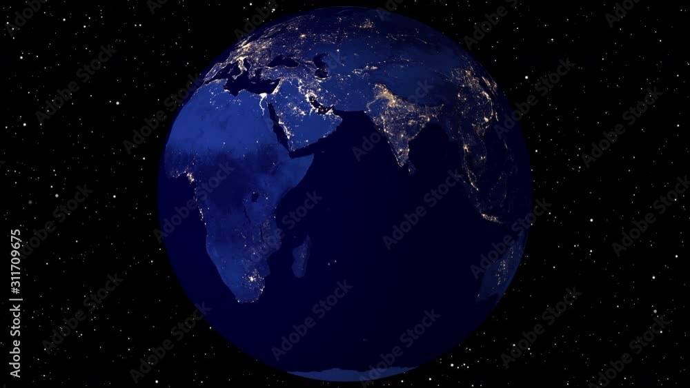 Video Footage Beautiful rotating Earth. View from Space Satellite ...