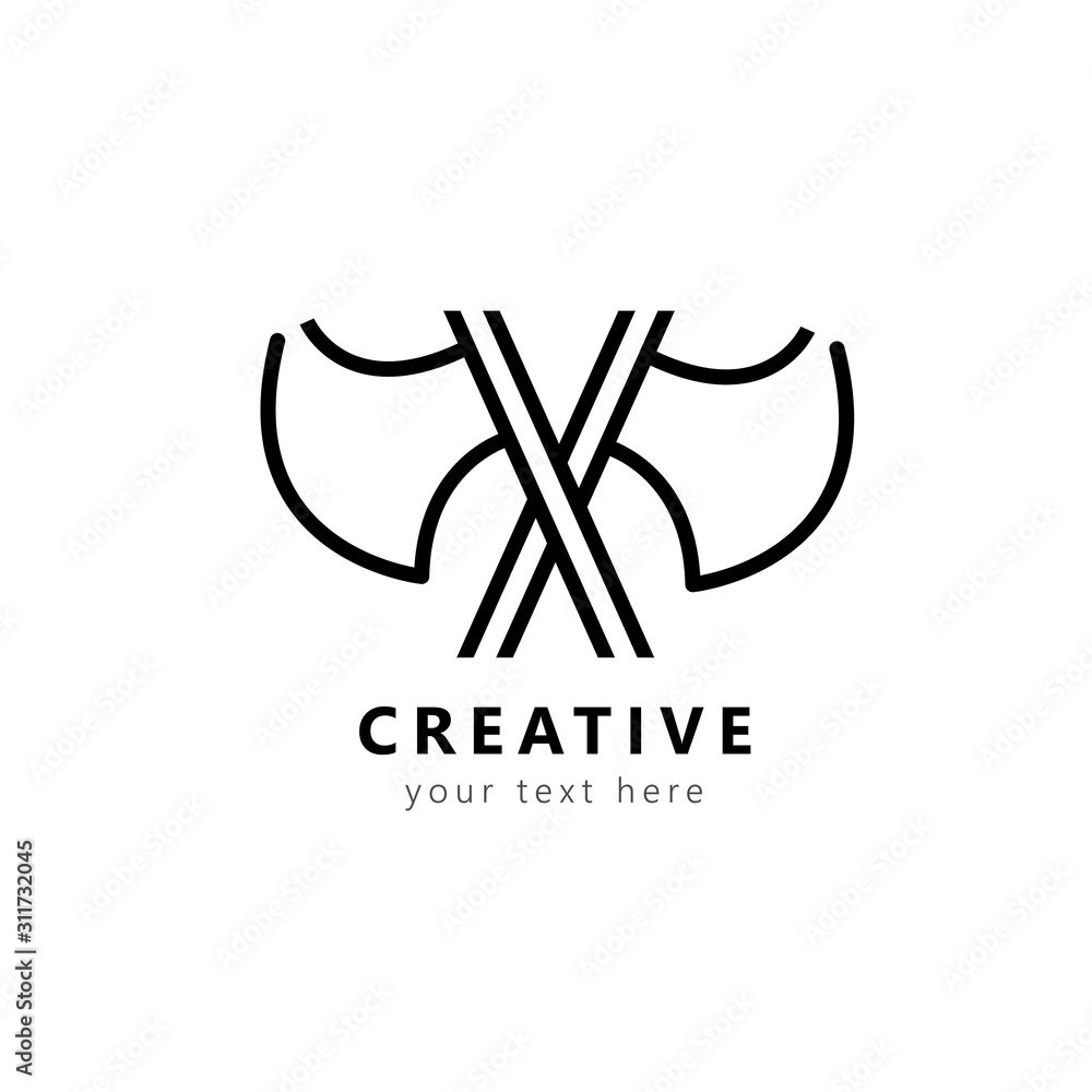 axe logo with modern concept. vector illustration Stock Vector | Adobe ...